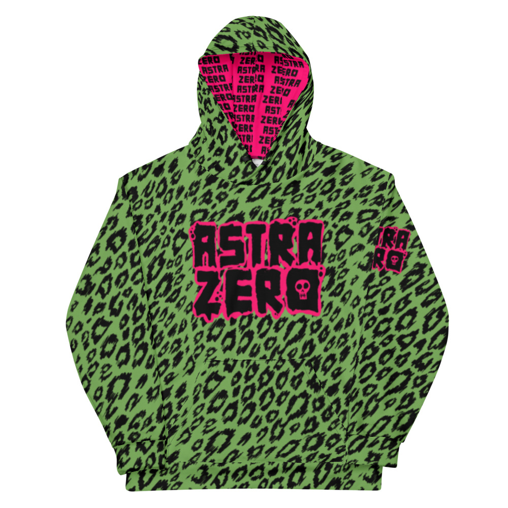 Astra Zero Baphomet Green Leopard print – Unisex Hoodie | Astra Zero