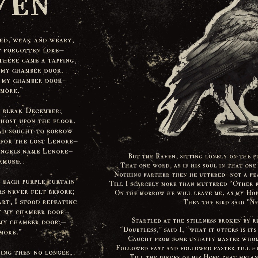 The Raven – Edgar Allan Poe – Poster print | Astra Zero