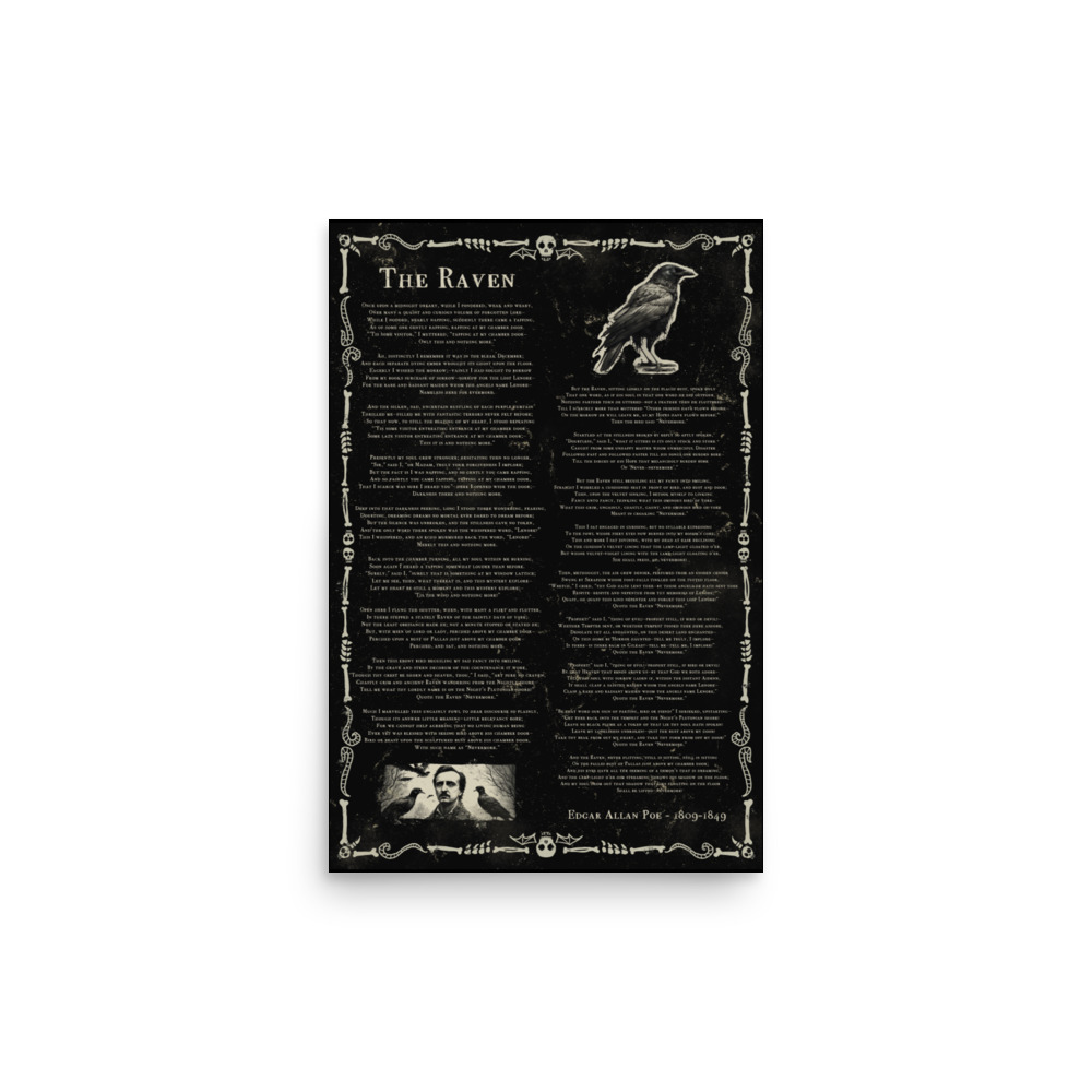 The Raven – Edgar Allan Poe – Poster print | Astra Zero
