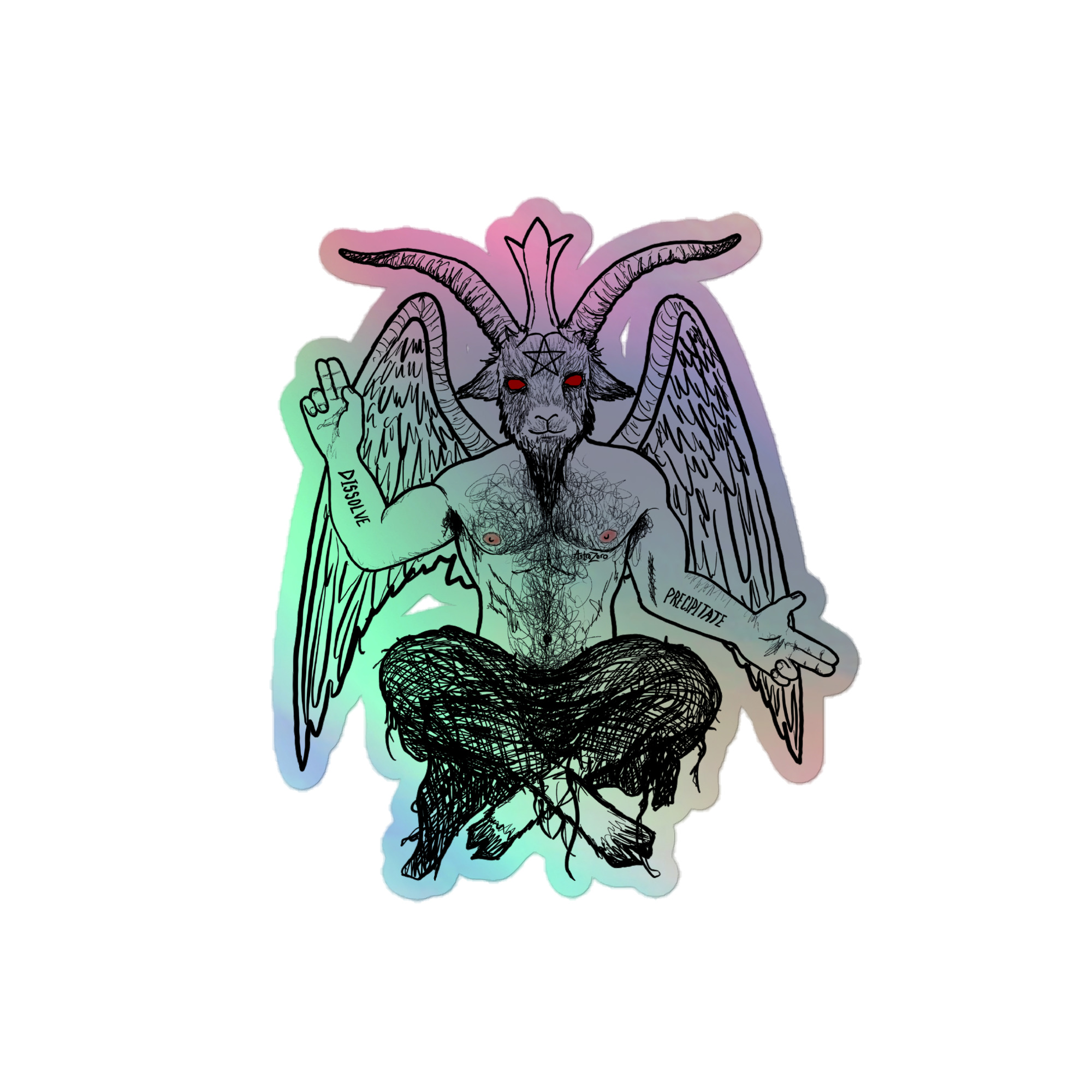 Baphomet Beef – Holographic stickers | Astra Zero